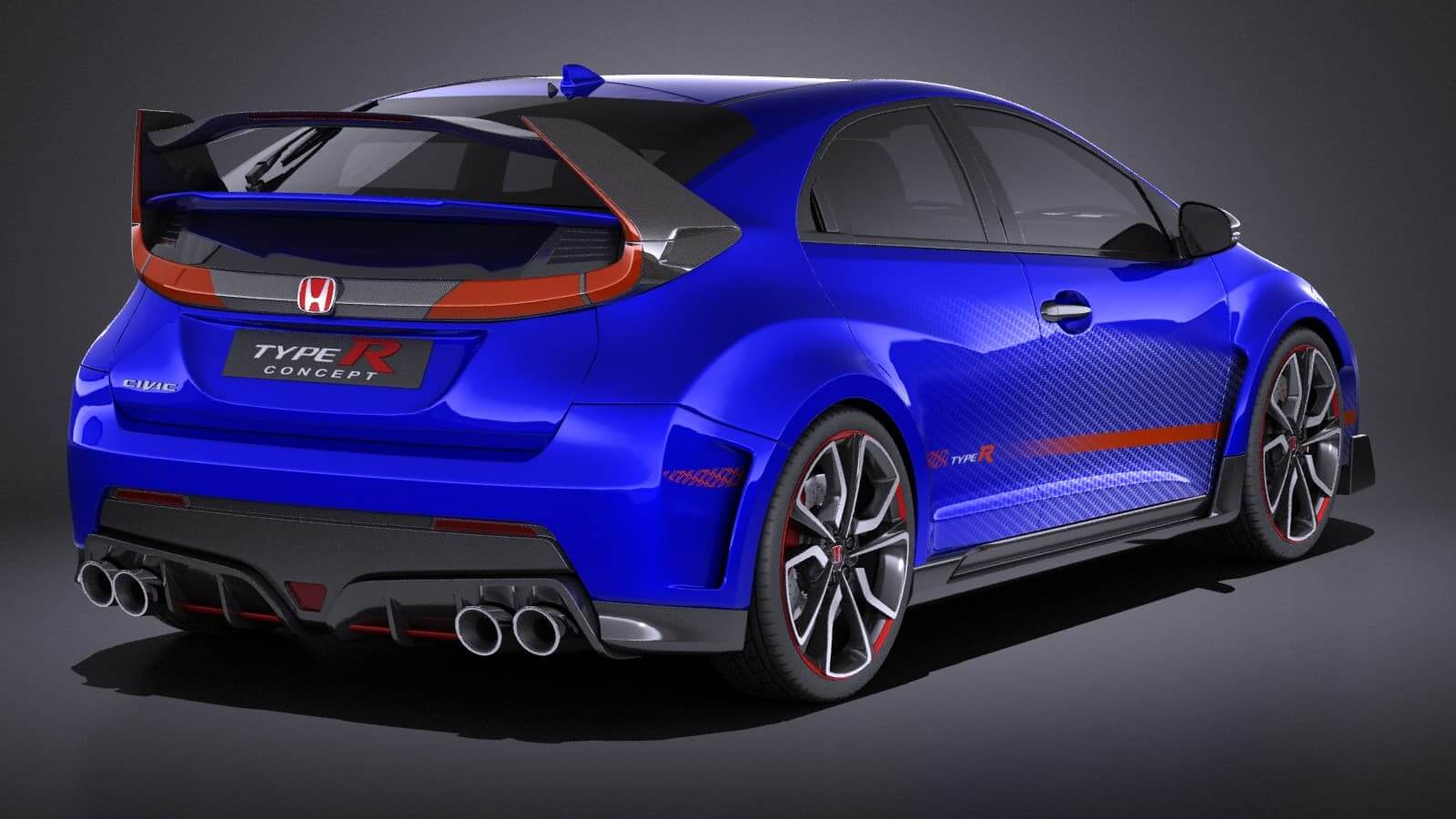 Honda Civic Type R Concept 2015 (V-Ray) 3D Model by SQUIR