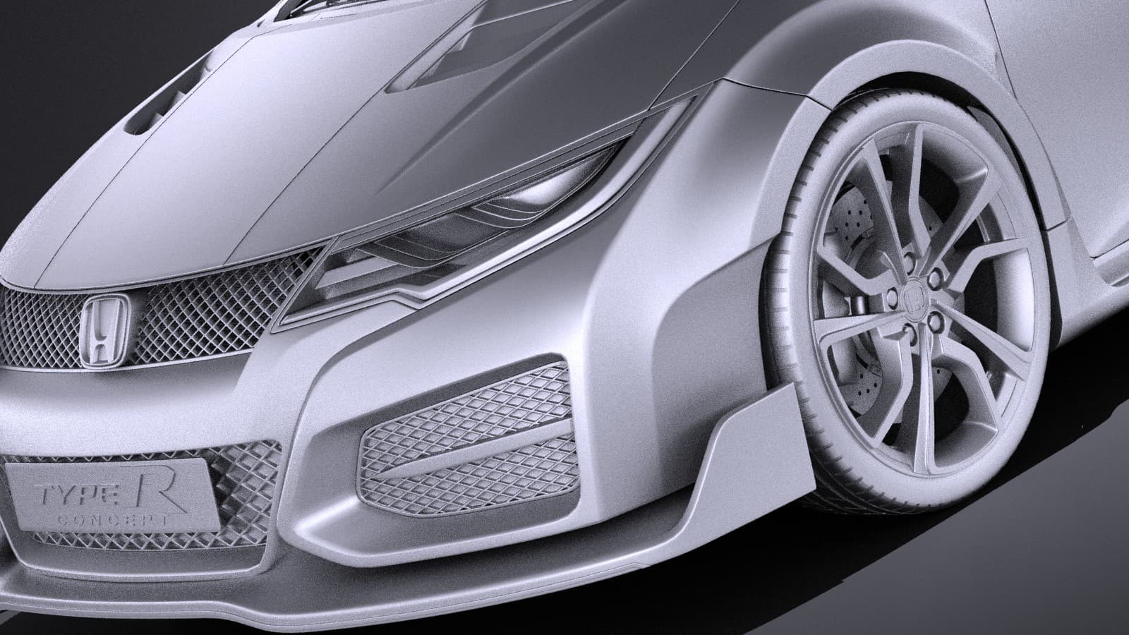 Honda Civic Type R Concept 2015 (V-Ray) 3D Model by SQUIR