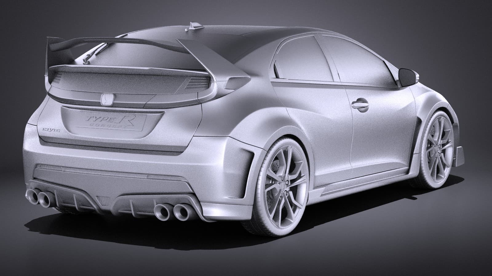 Honda Civic Type R Concept 2015 (V-Ray) 3D Model by SQUIR