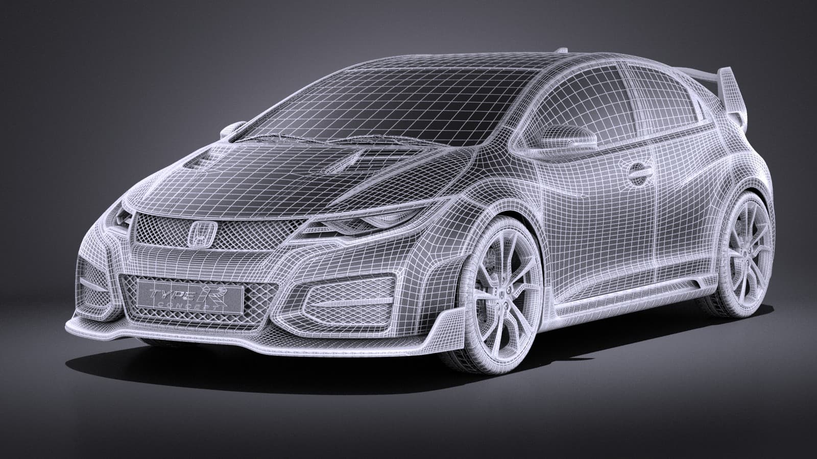 Honda Civic Type R Concept 2015 (V-Ray) 3D Model by SQUIR