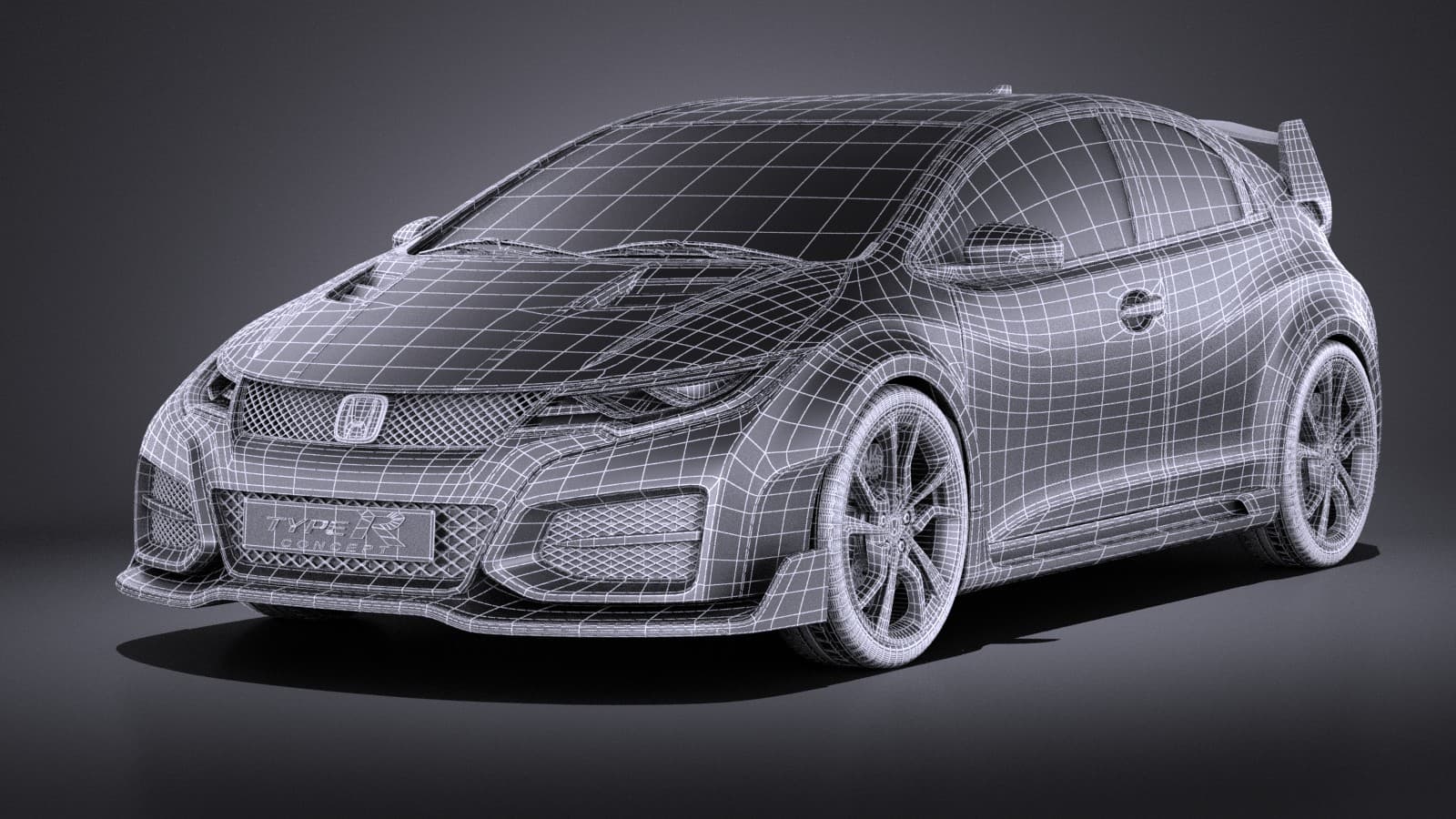 Honda Civic Type R Concept 2015 (V-Ray) 3D Model by SQUIR