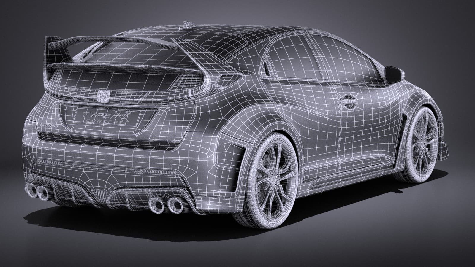 Honda Civic Type R Concept 2015 (V-Ray) 3D Model by SQUIR