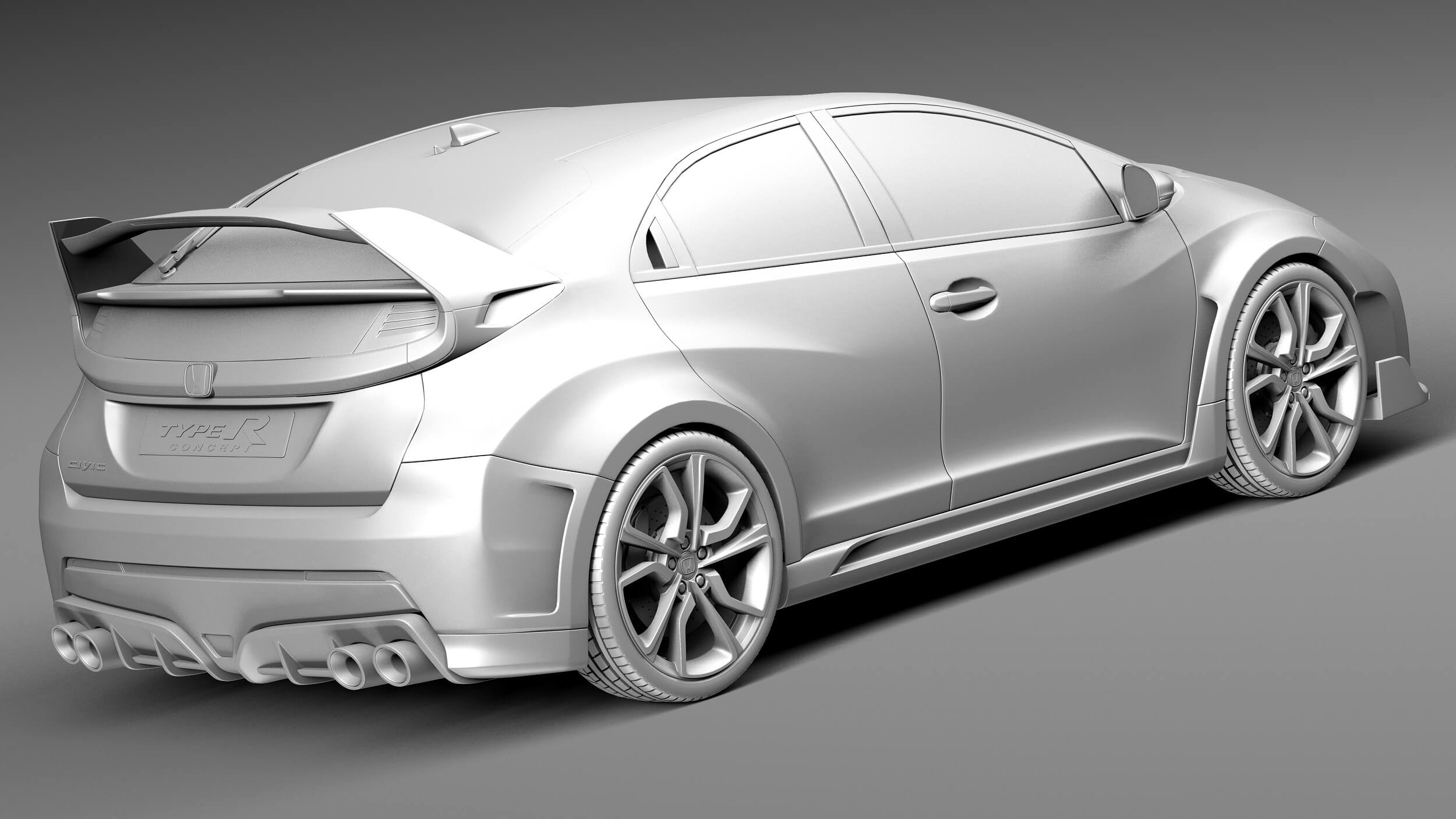 Honda Civic Type R Concept 2015 - 3D Model by SQUIR