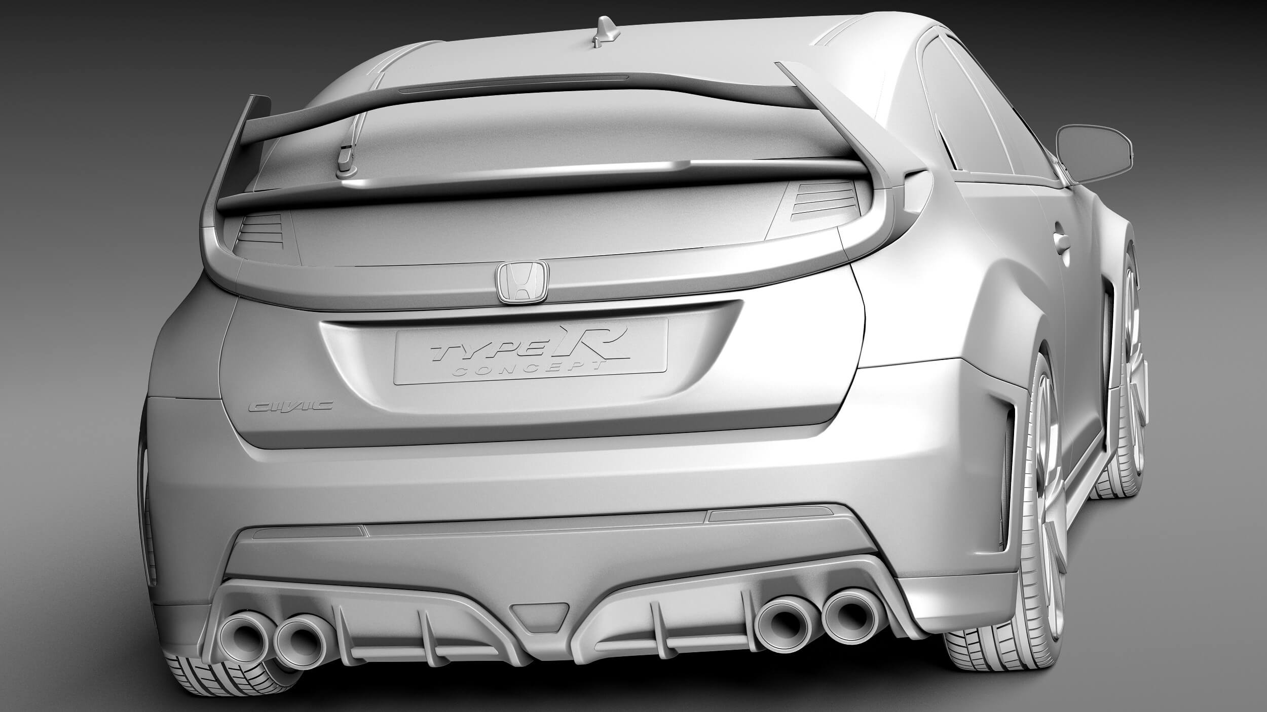 Honda Civic Type R Concept 2015 - 3D Model by SQUIR
