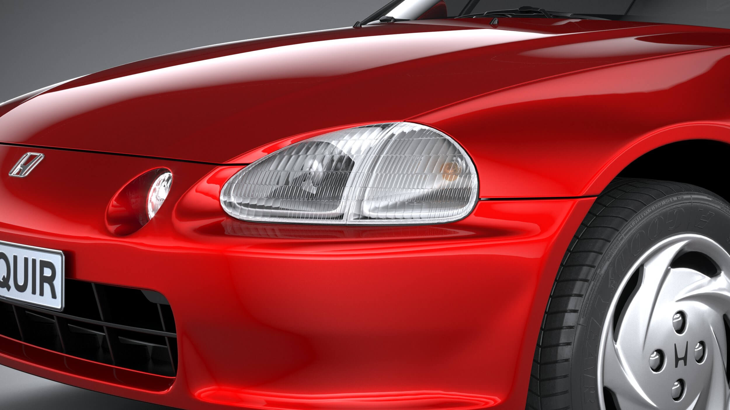 Honda CR-X Del Sol 1992 3D Model by SQUIR