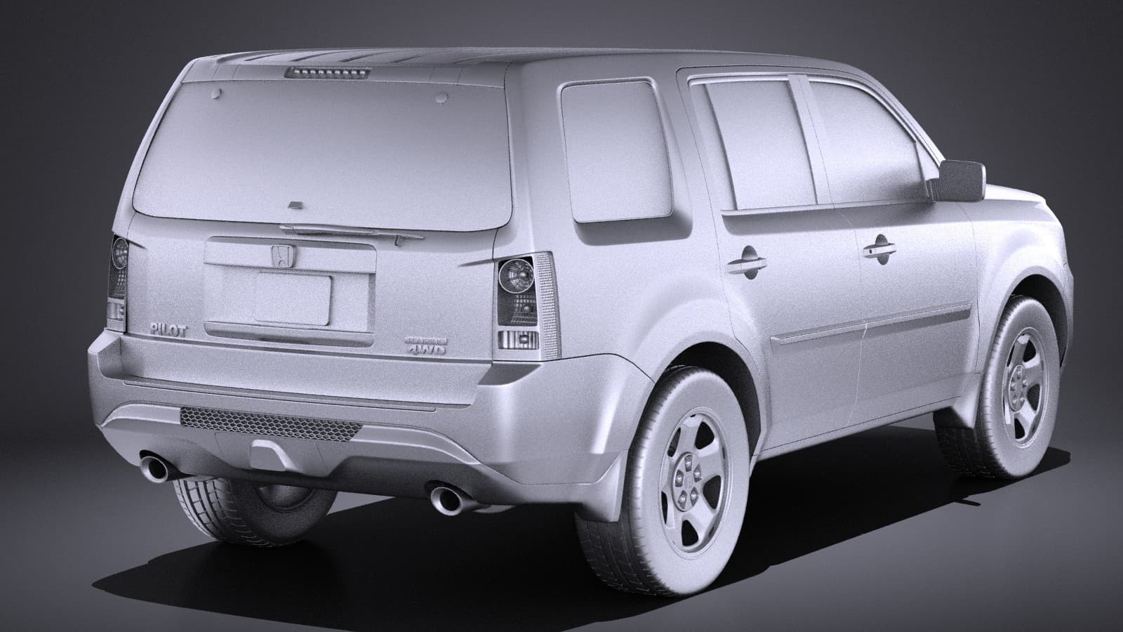 Honda Pilot 2014 (V-Ray) 3D Model by SQUIR
