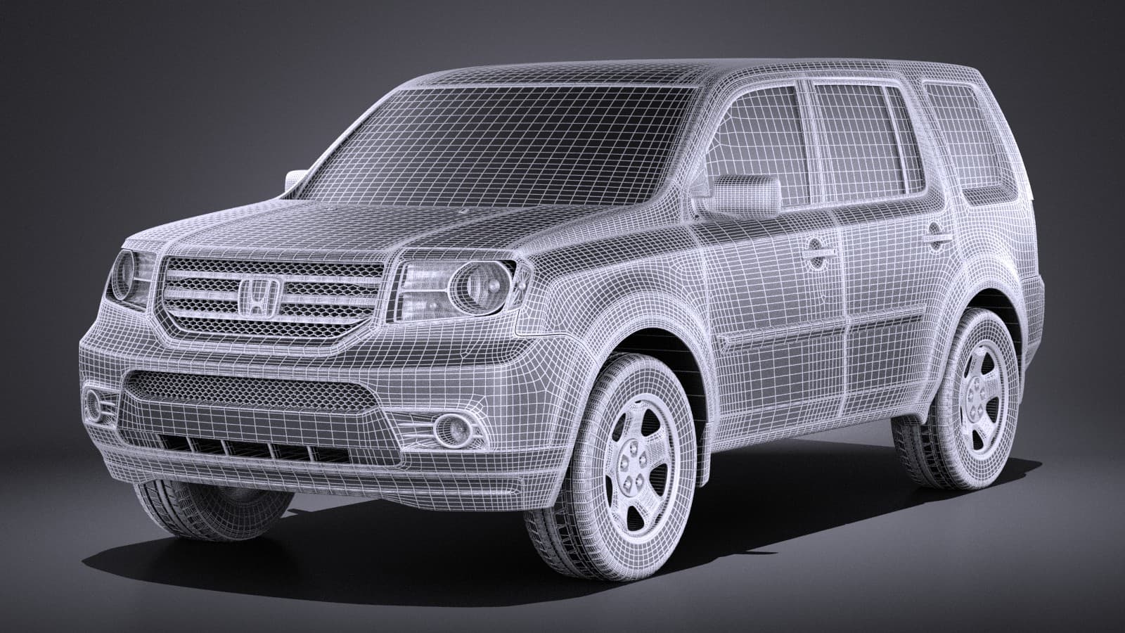 Honda Pilot 2014 (V-Ray) 3D Model by SQUIR
