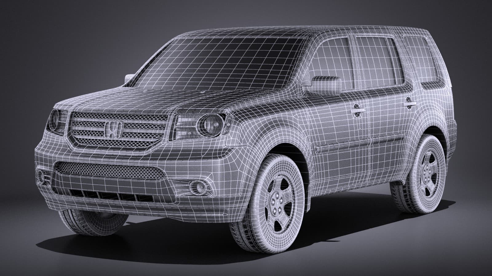 Honda Pilot 2014 (V-Ray) 3D Model by SQUIR