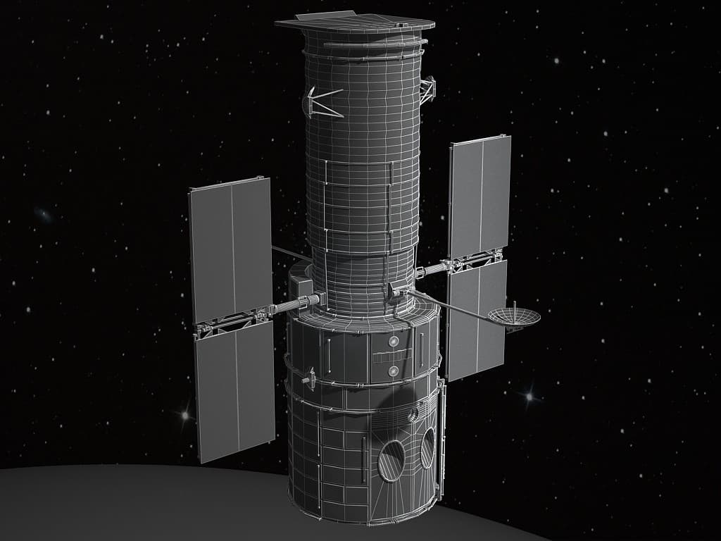 Hubble Space Telescope - 3D Model by SQUIR