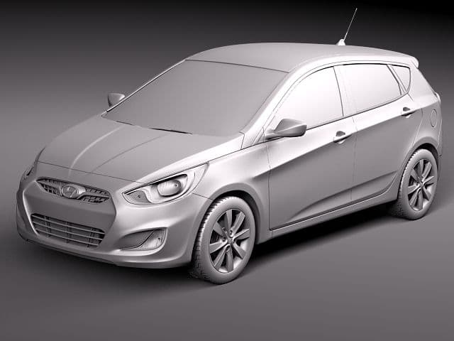 Hyundai Accent Hatchback 2012 - 3D Model by SQUIR