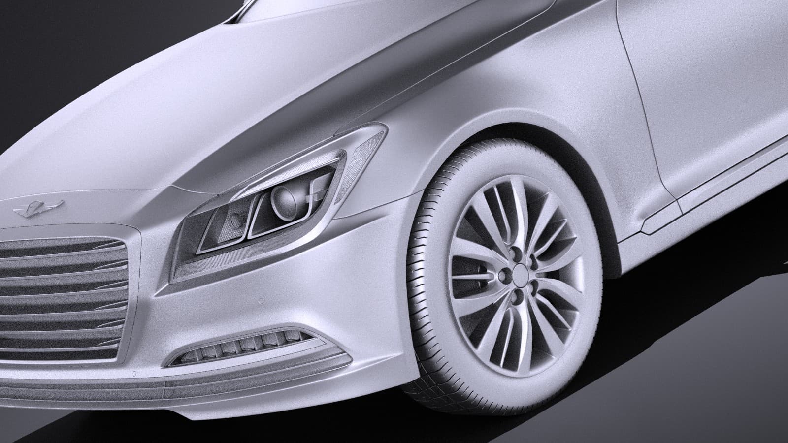 Hyundai Genesis 2016 (V-Ray) 3D Model by SQUIR