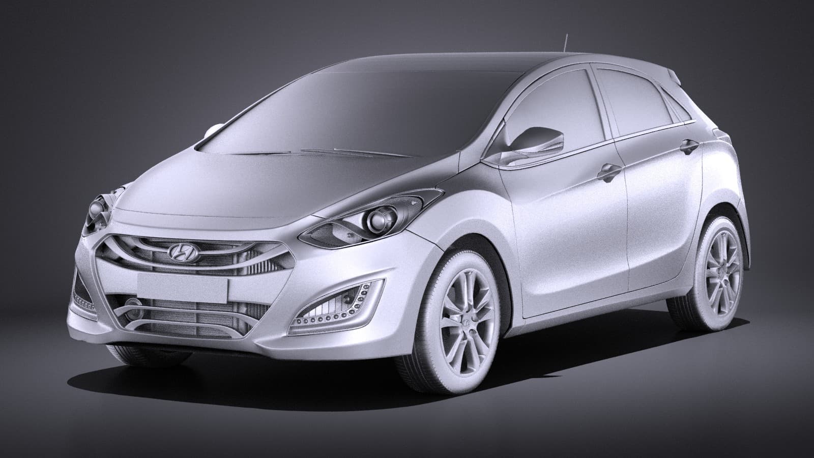 Hyundai i30 2014 (V-Ray) 3D Model by SQUIR