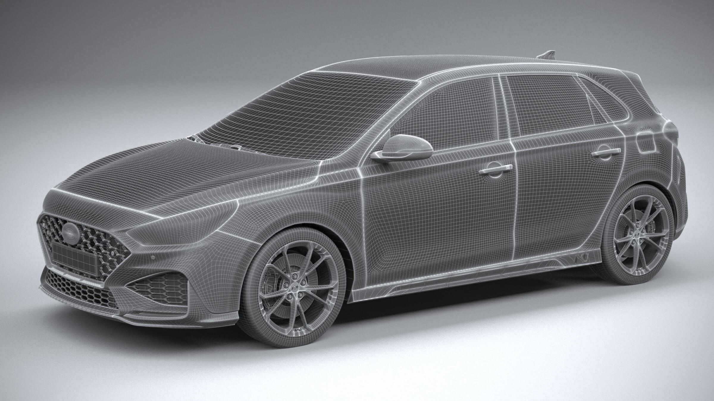 Hyundai I30 N 2021 - 3D Model by SQUIR