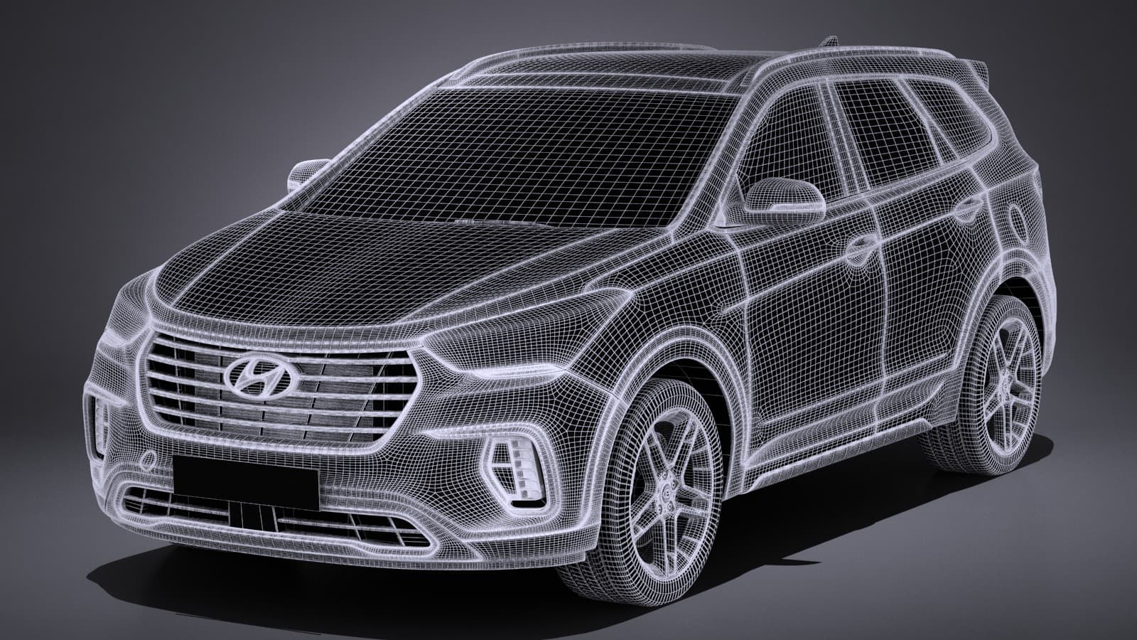 Hyundai Santa Fe 2017 - 3D Model by SQUIR