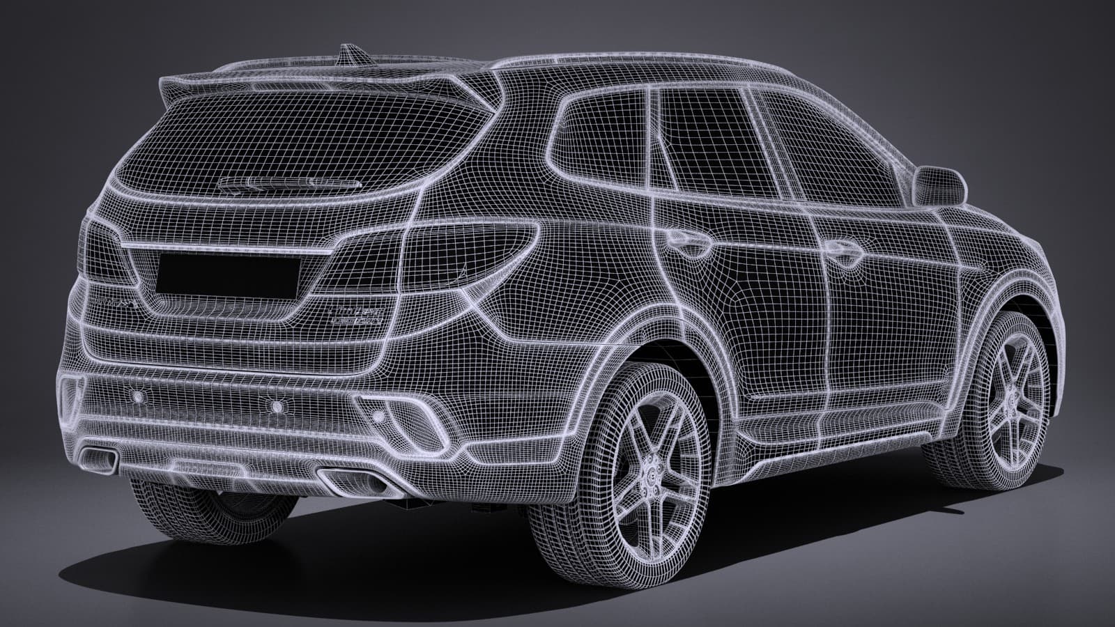 Hyundai Santa Fe 2017 - 3D Model by SQUIR