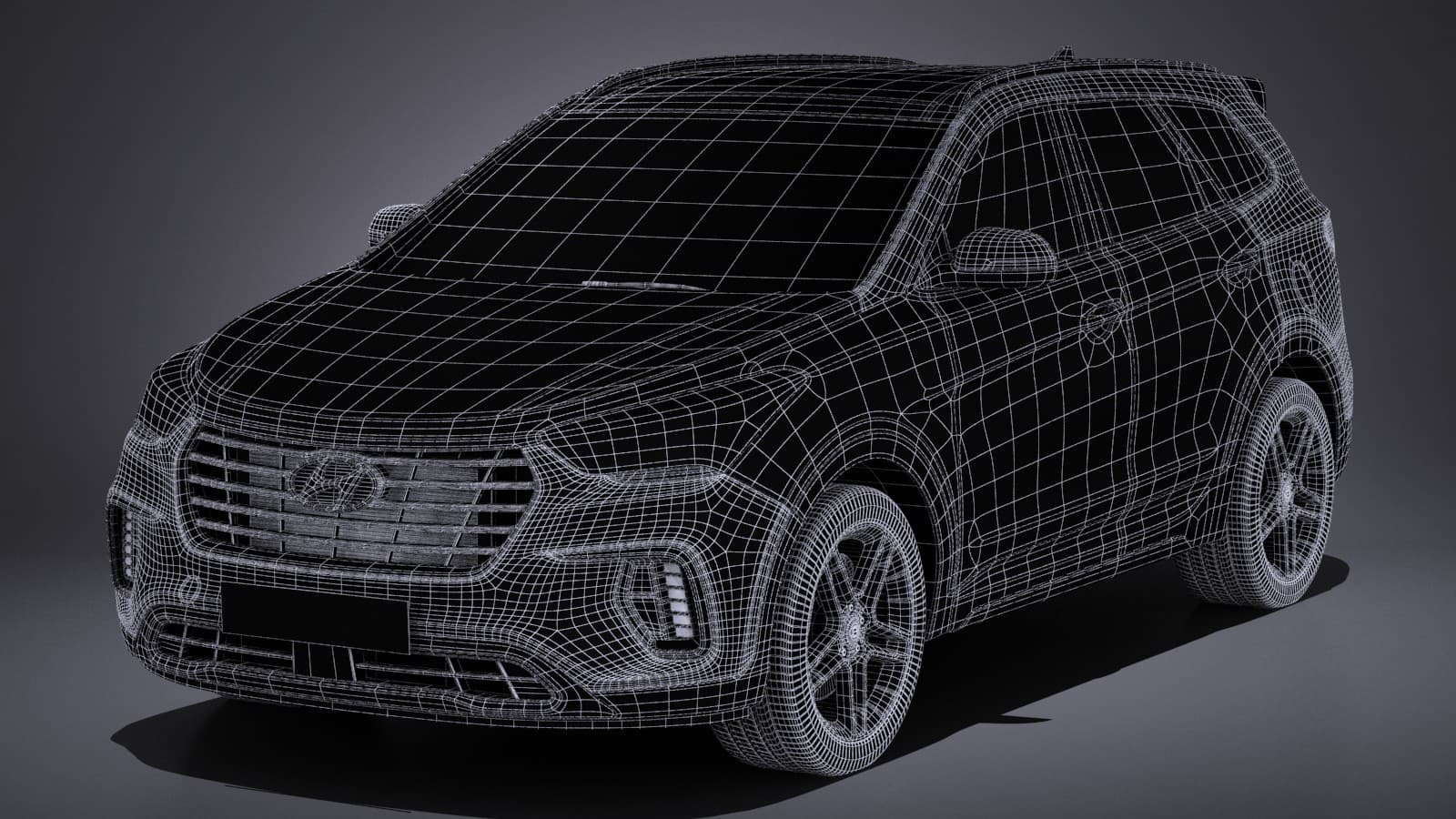 Hyundai Santa Fe 2017 - 3D Model by SQUIR