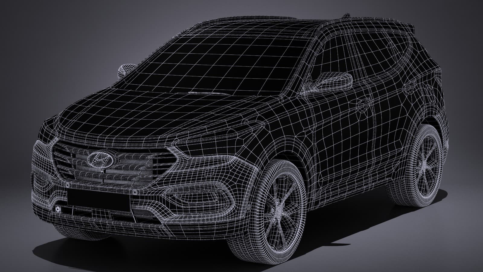 Hyundai Santa Fe Sport 2017 - 3D Model by SQUIR