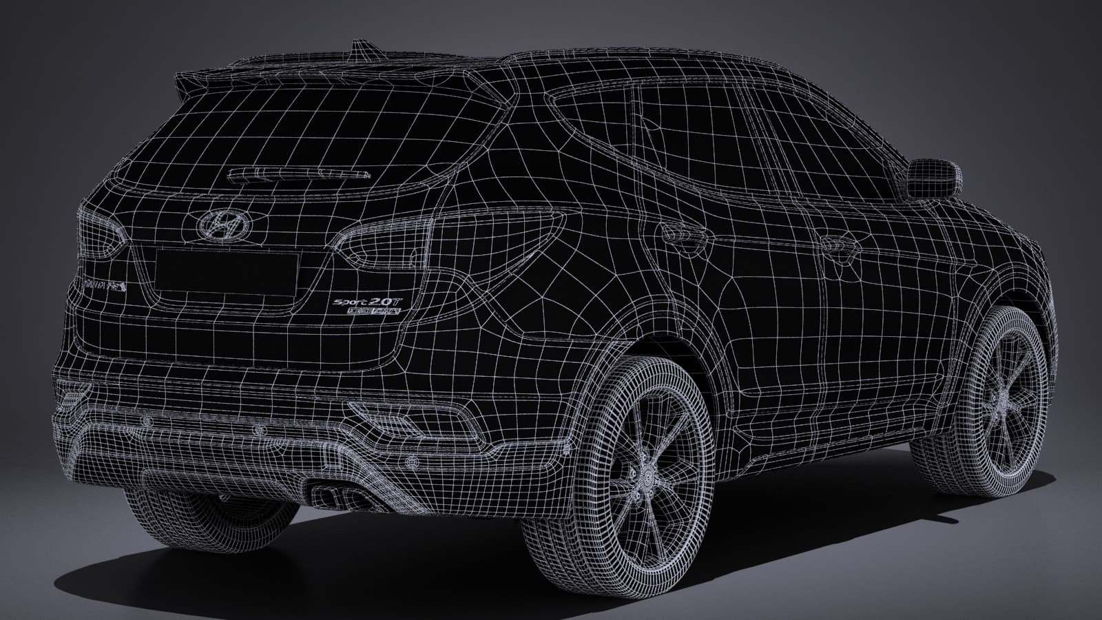 Hyundai Santa Fe Sport 2017 - 3D Model by SQUIR