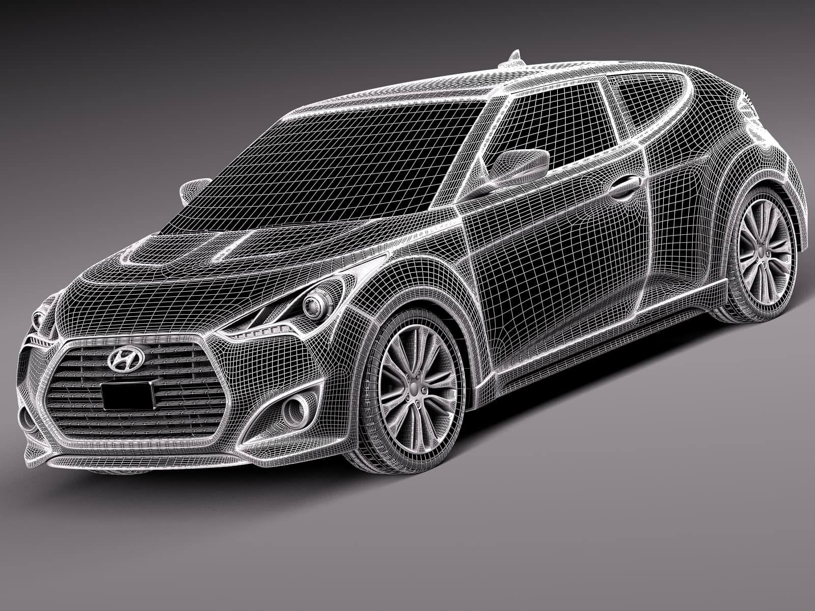 Hyundai Veloster 2016 - 3D Model by SQUIR