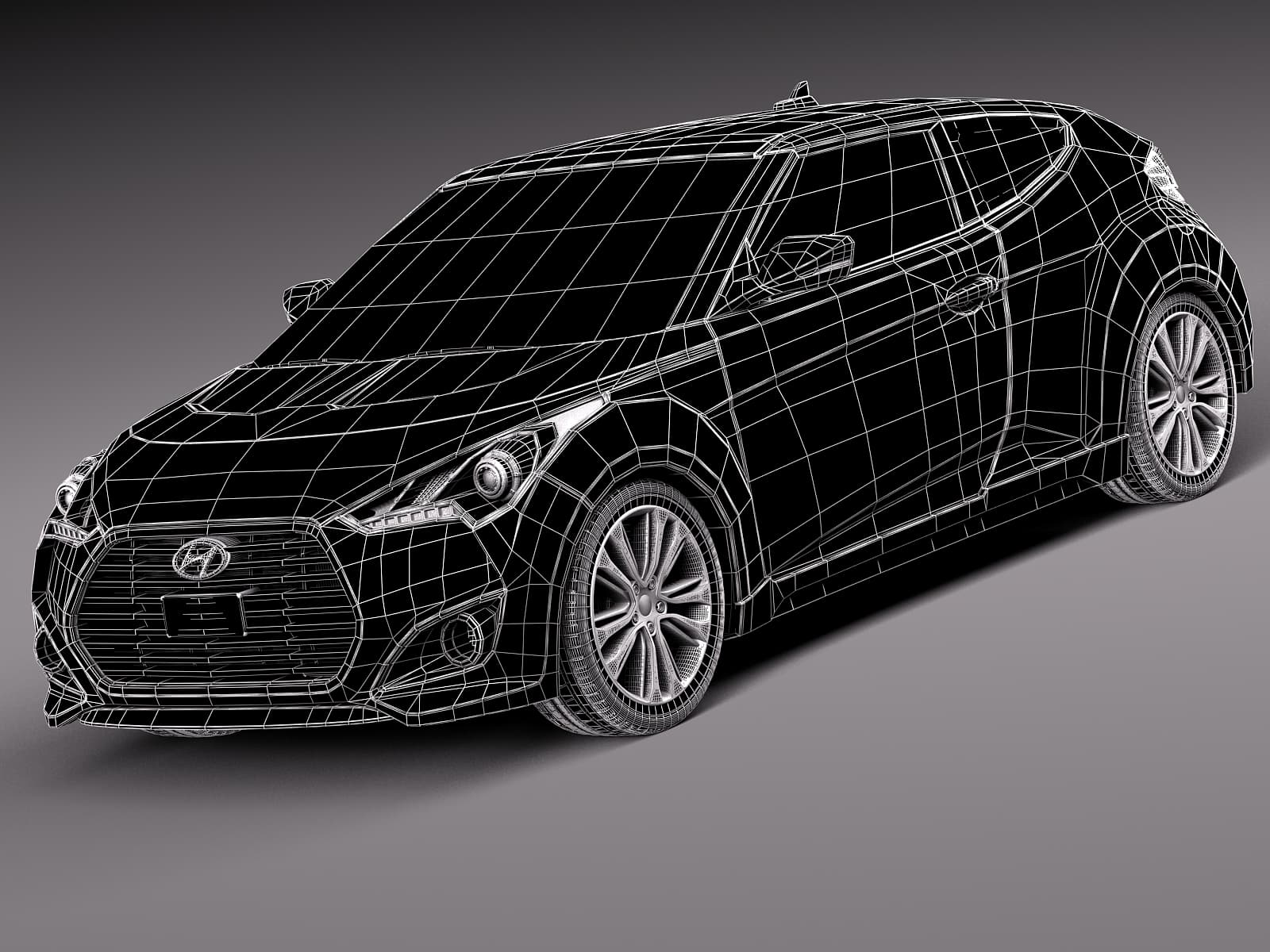 Hyundai Veloster 2016 - 3D Model by SQUIR