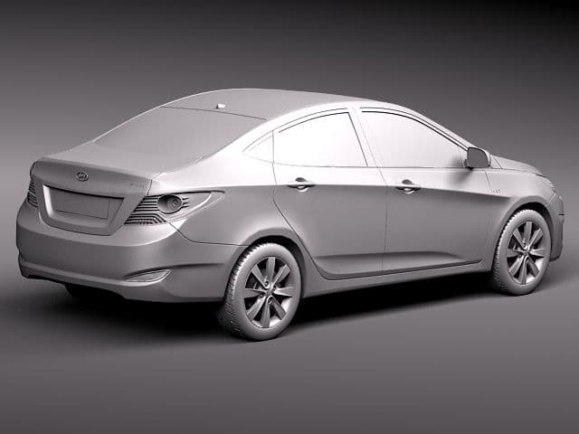 Hyundai Verna 2011 - 3D Model by SQUIR