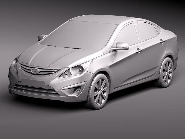 Hyundai Verna 2011 - 3D Model by SQUIR