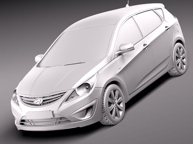Hyundai Verna Accent Hatchback 2012 - 3D Model by SQUIR