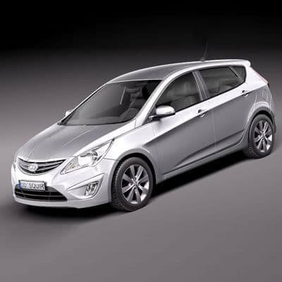 Hyundai Verna Accent Hatchback 2012 - 3D Model by SQUIR