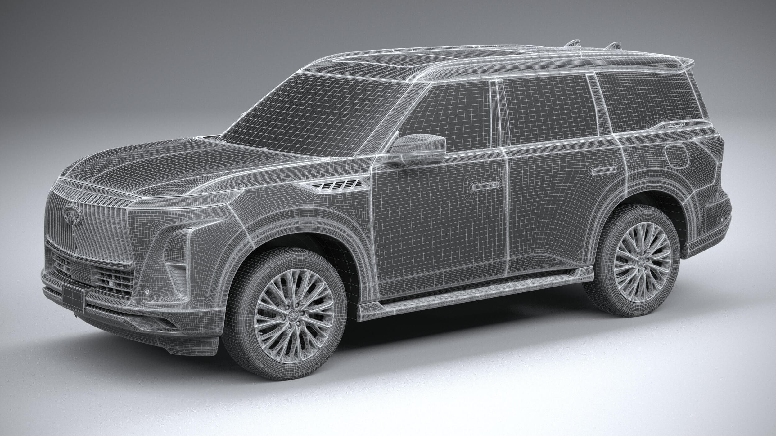 Infiniti QX80 2025 - 3D Model by SQUIR