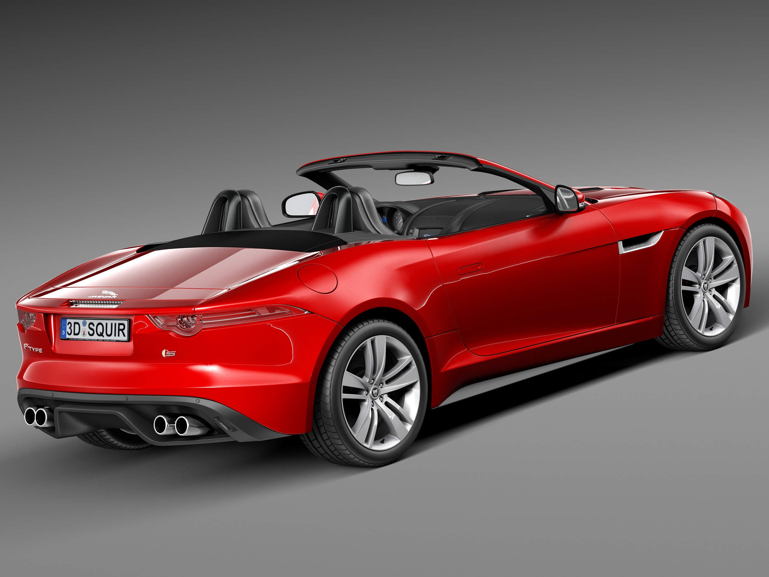 Jaguar F-Type 2014 Cabrio 3D Model by SQUIR