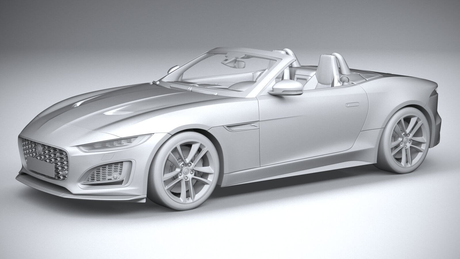 Jaguar F-Type R Dynamic Convertible 2021 3D Model by SQUIR