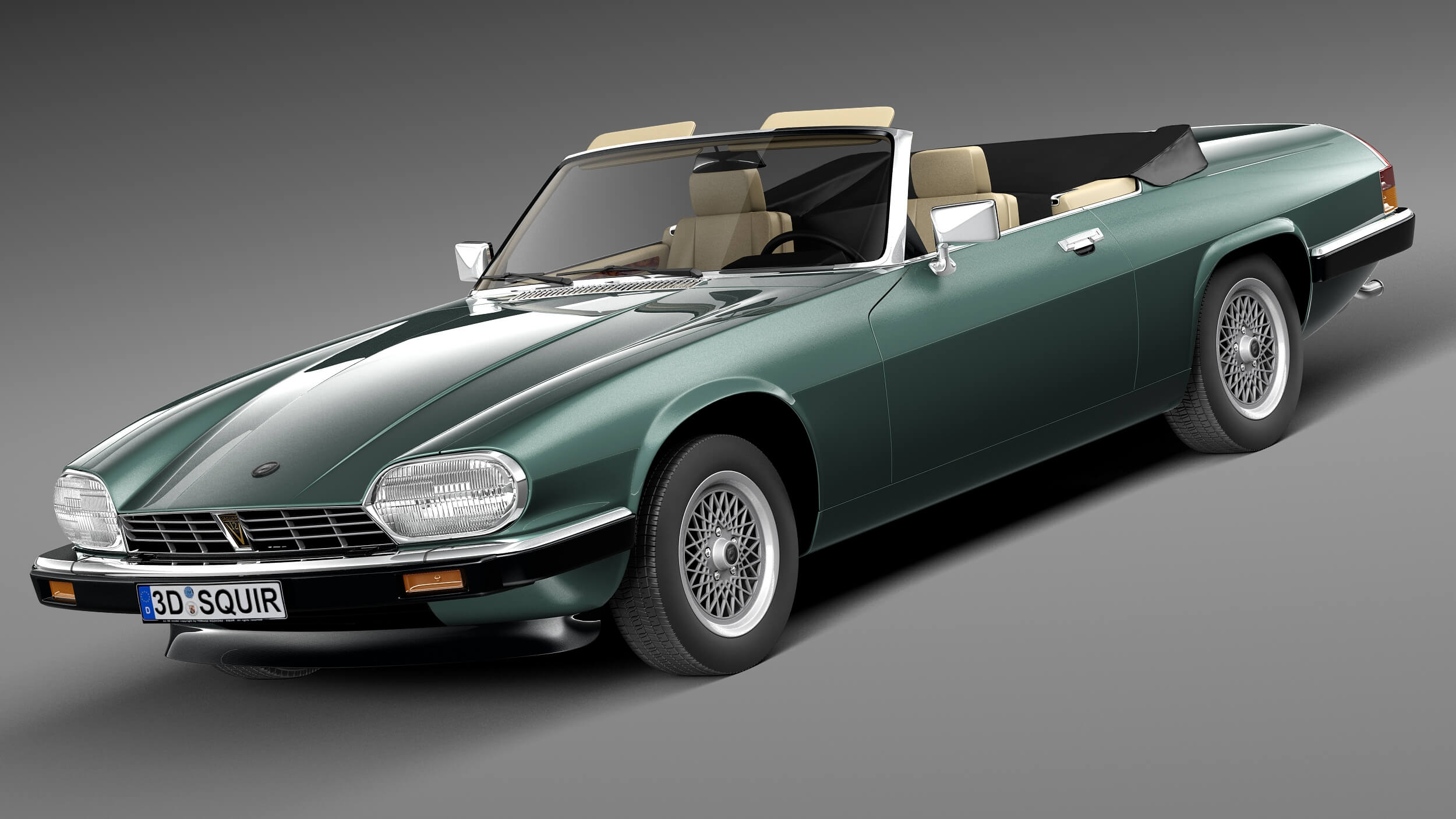 Jaguar Xjs Cabrio 1975 - 3D Model by SQUIR
