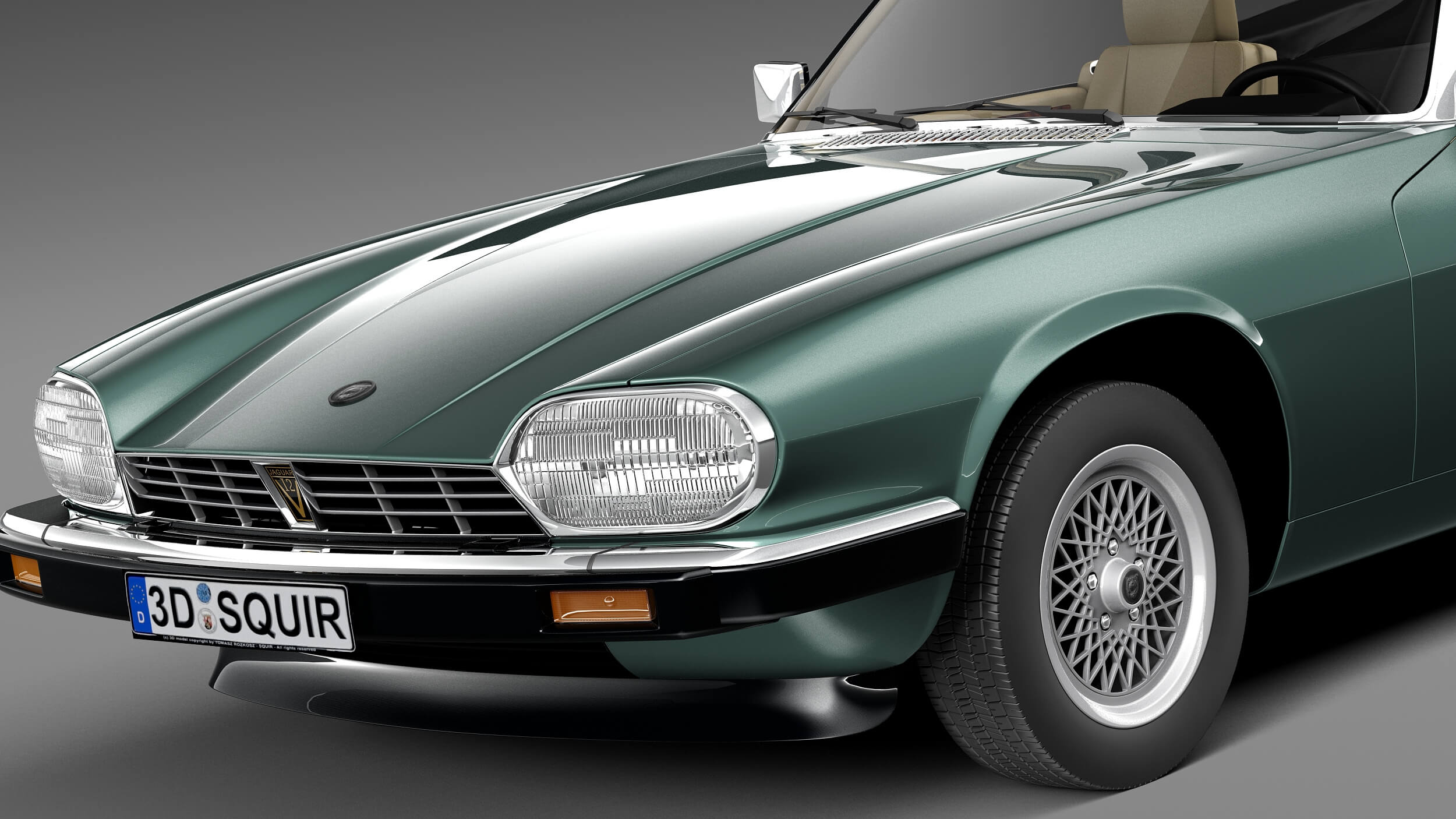 Jaguar Xjs Cabrio 1975 - 3D Model by SQUIR