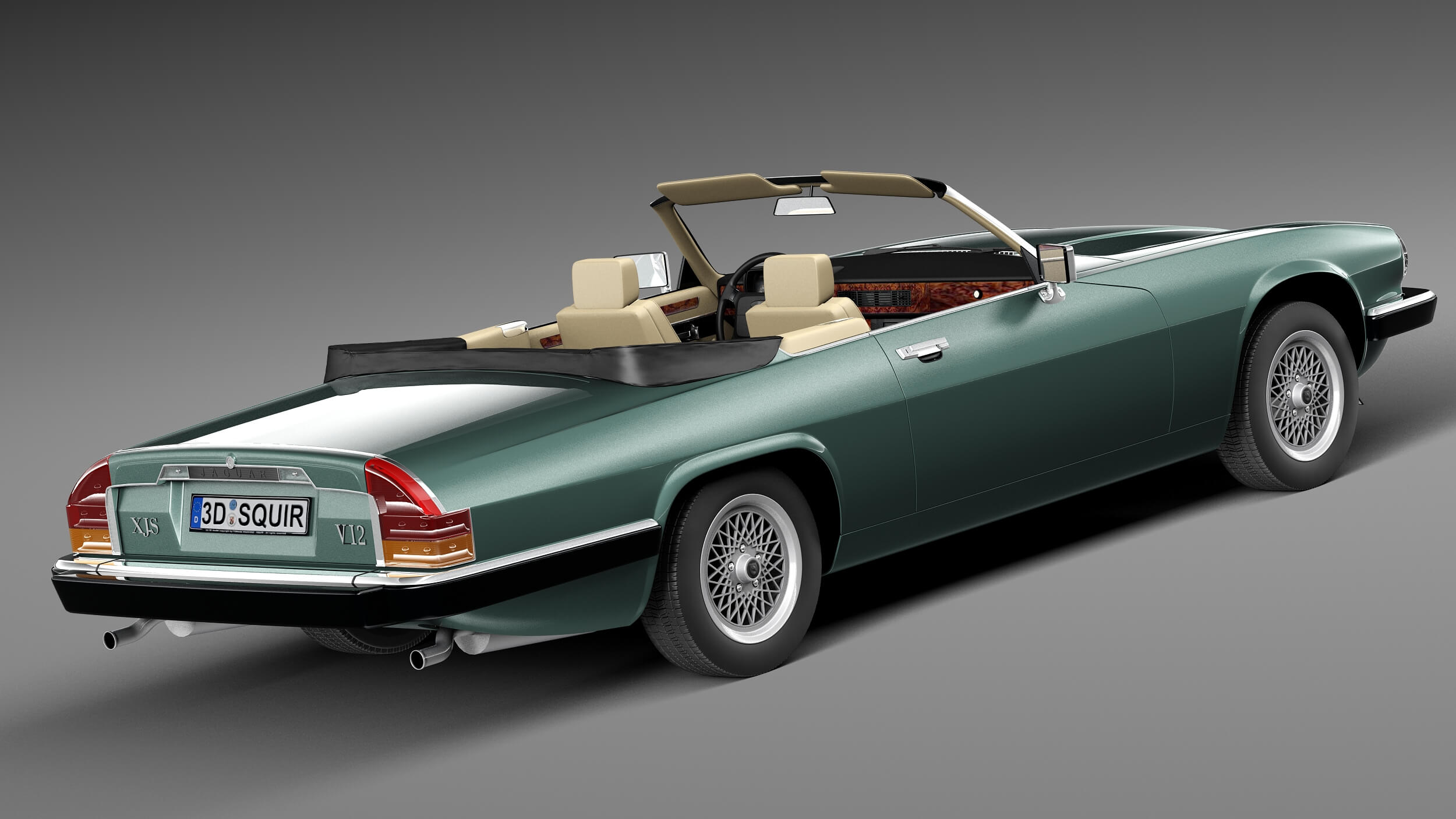 Jaguar Xjs Cabrio 1975 - 3D Model by SQUIR