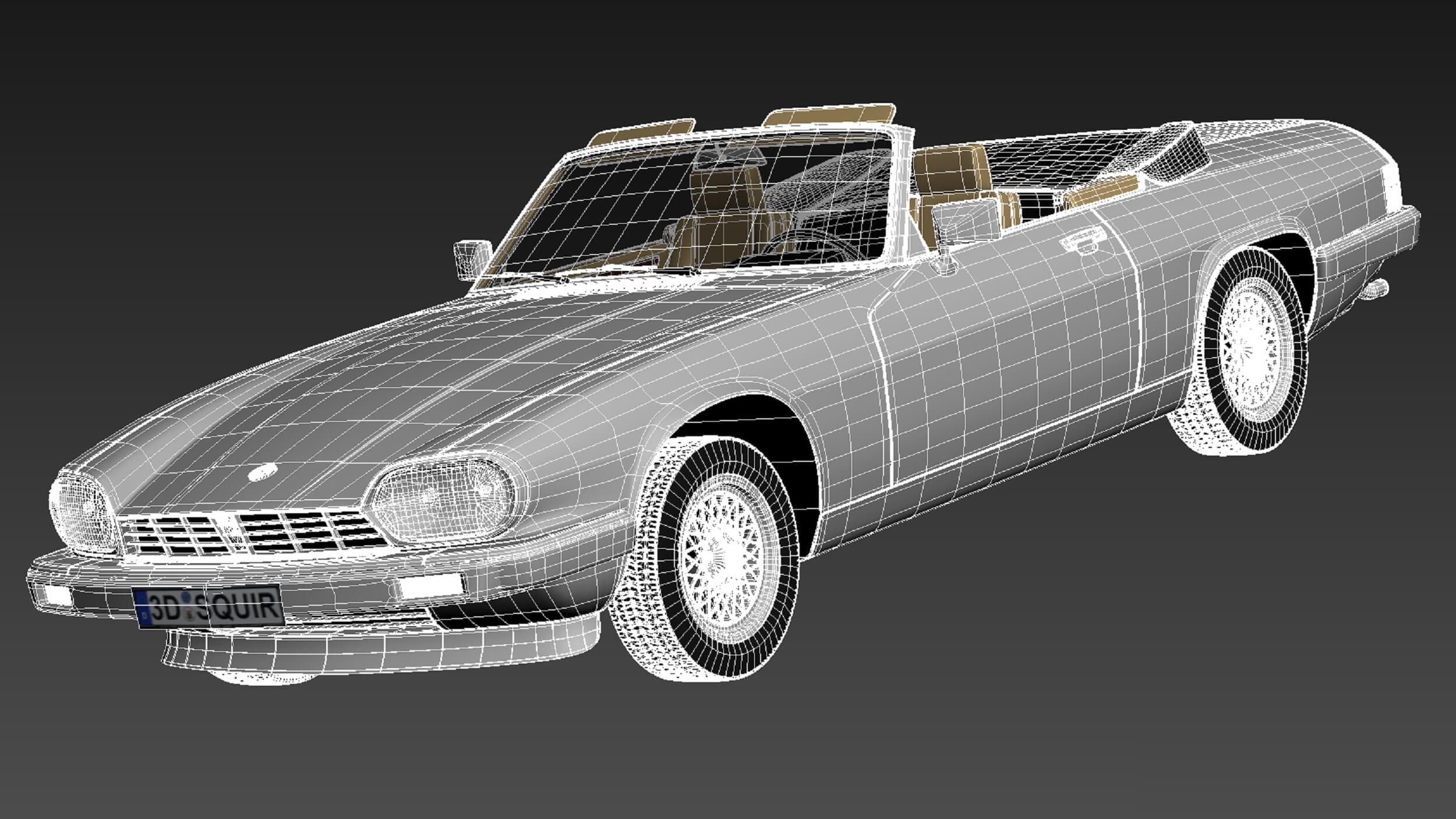 Jaguar Xjs Cabrio 1975 - 3D Model by SQUIR