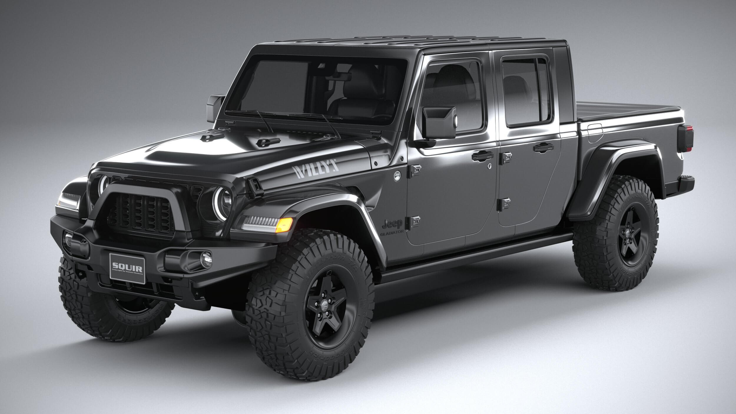 Jeep Gladiator Willys 2024 - 3D Model by SQUIR