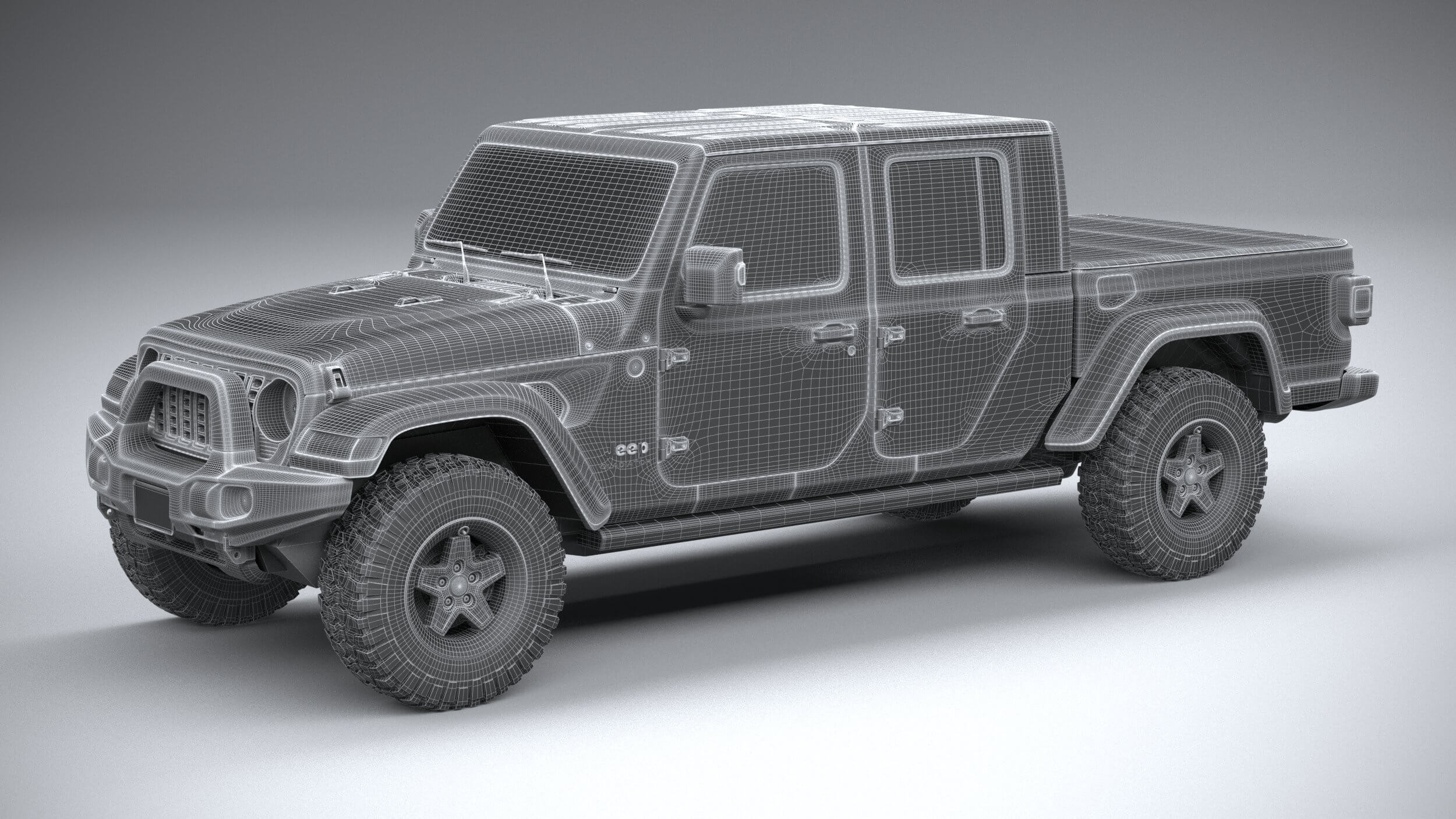 Jeep Gladiator Willys 2024 - 3D Model by SQUIR