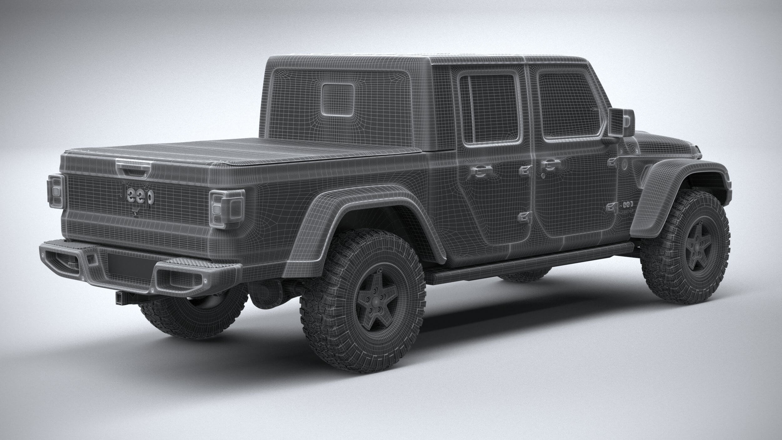 Jeep Gladiator Willys 2024 - 3D Model by SQUIR