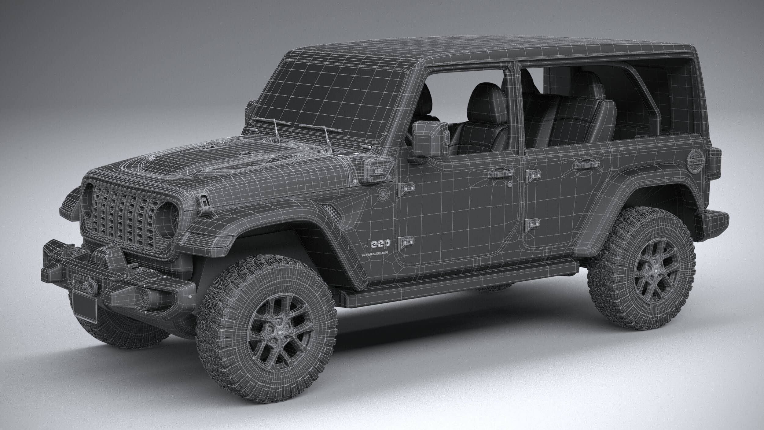 Jeep Wrangler 4Xe Rubicon 2024 - 3D Model by SQUIR