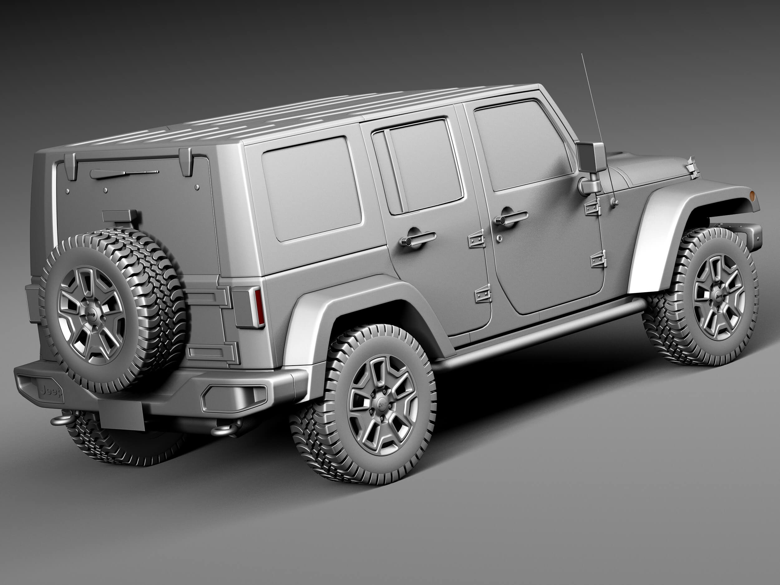 Jeep Wrangler Rubicon 2014 - 3D Model by SQUIR