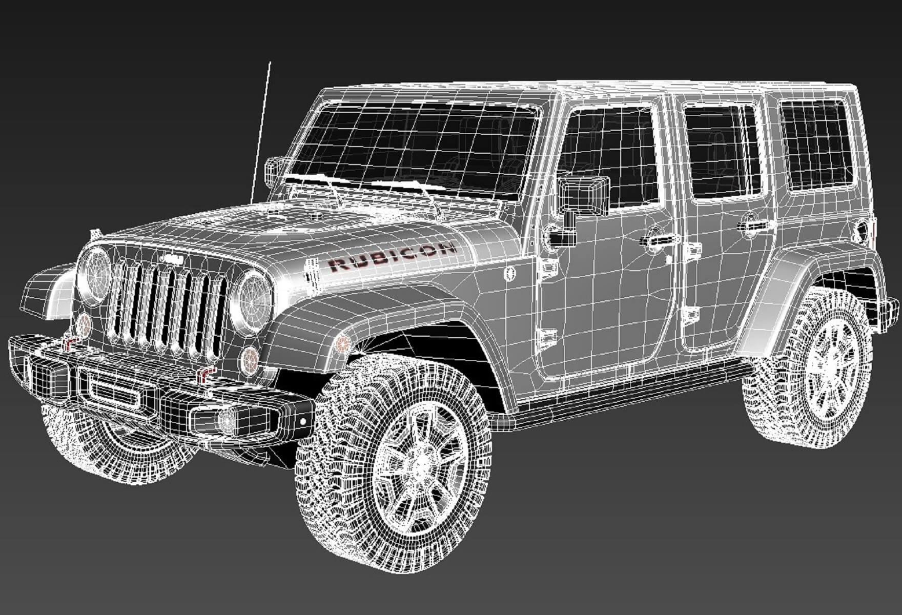 Jeep Wrangler Rubicon 2014 - 3D Model by SQUIR