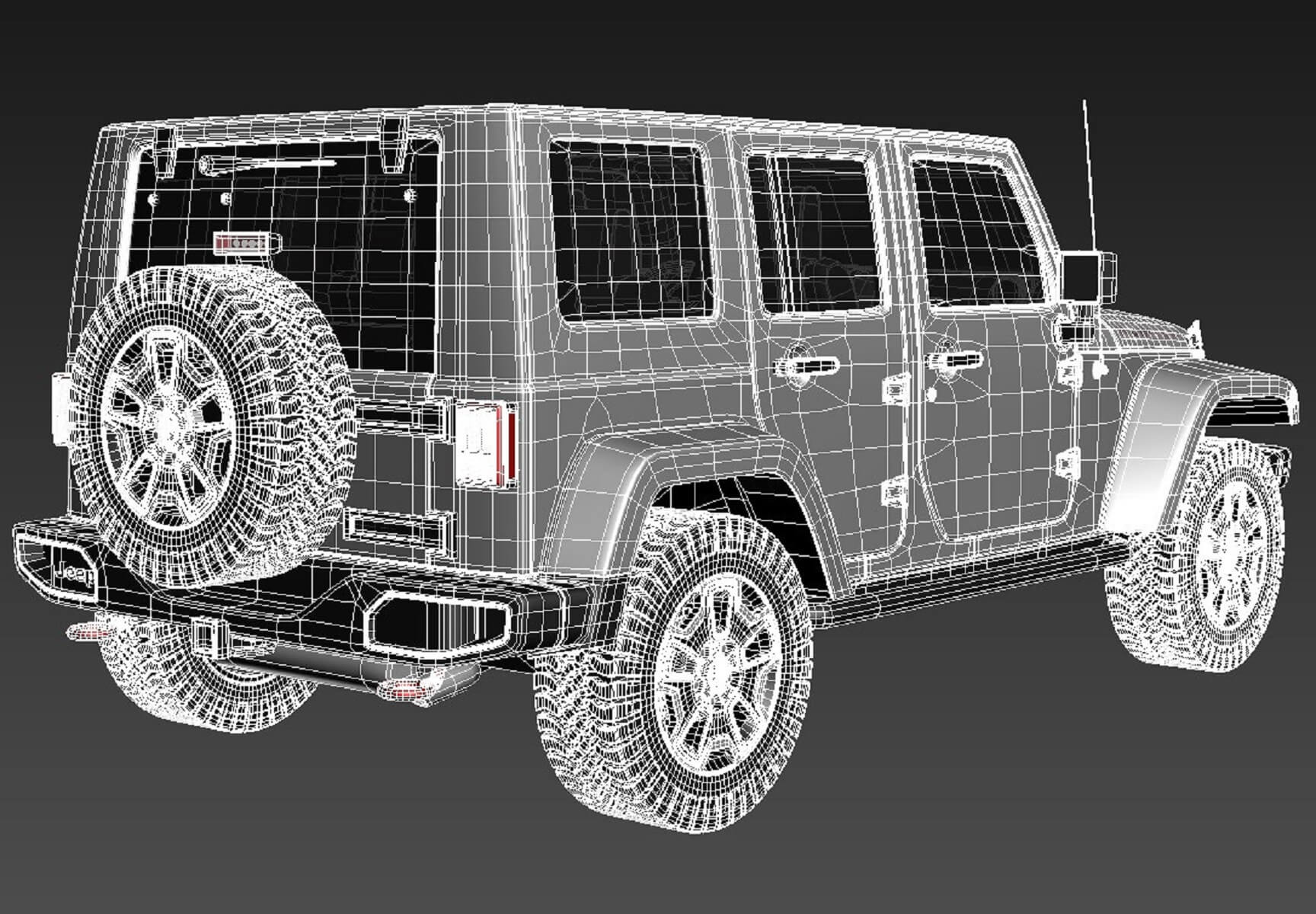 Jeep Wrangler Rubicon 2014 - 3D Model by SQUIR