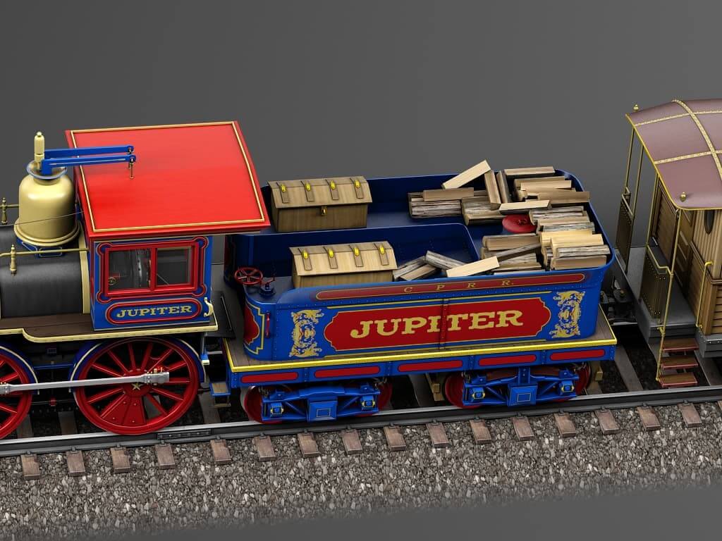 Jupiter Steam Train - 3D Model by SQUIR