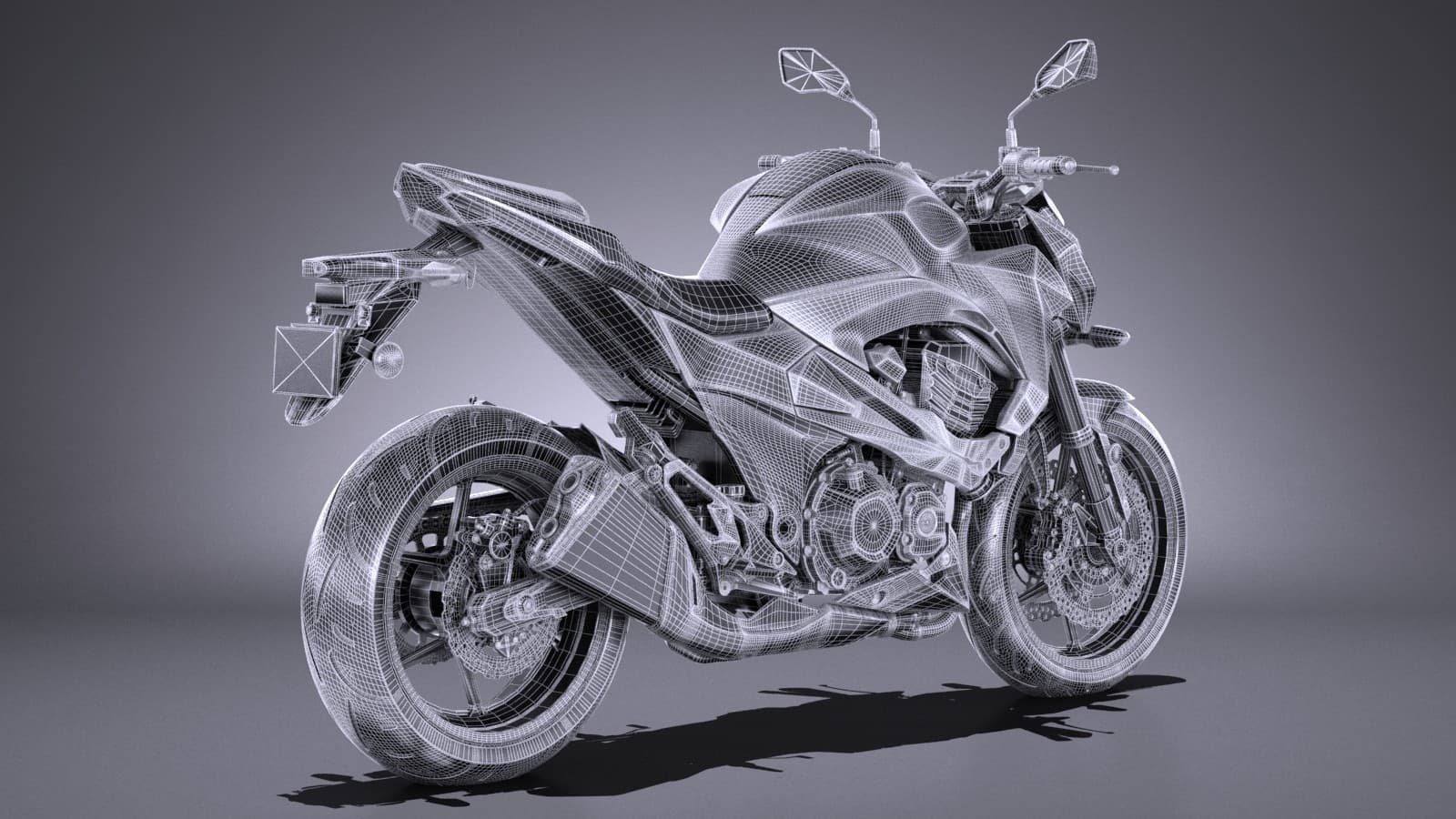 Kawasaki Z800 2017 - 3D Model by SQUIR