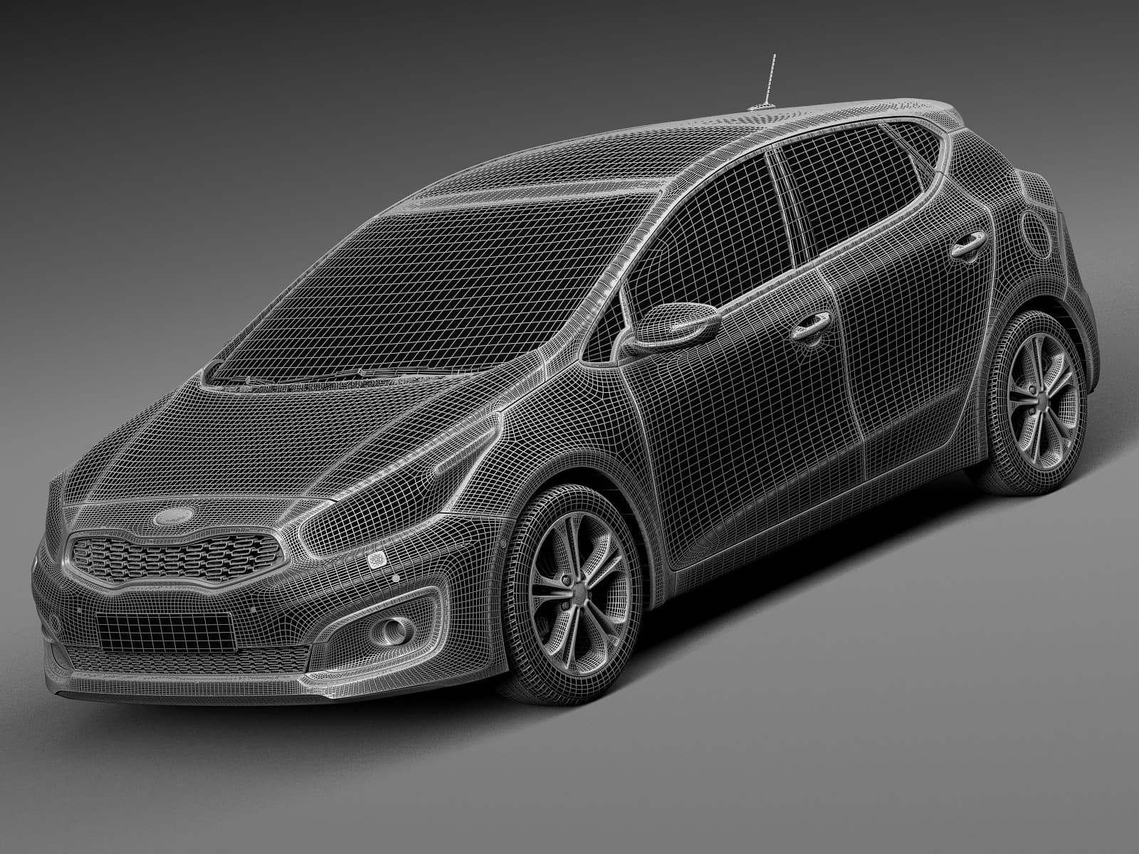 Kia Ceed 5 Door 2016 - 3D Model by SQUIR