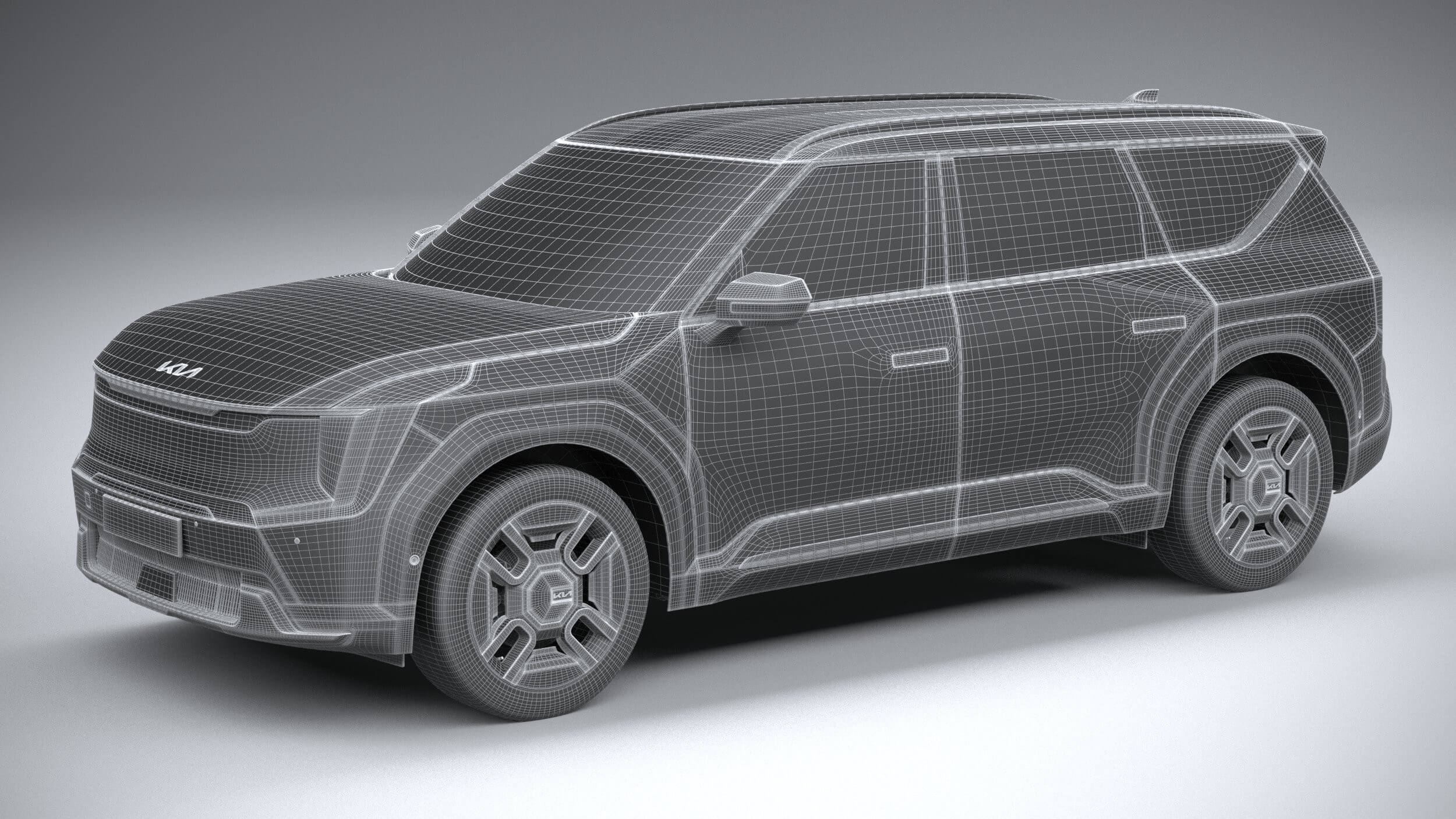Kia EV9 2024 - 3D Model by SQUIR