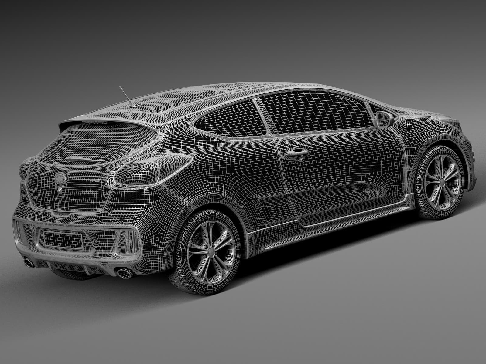 Kia PRO Ceed GT-Line 2016 3D Model by SQUIR