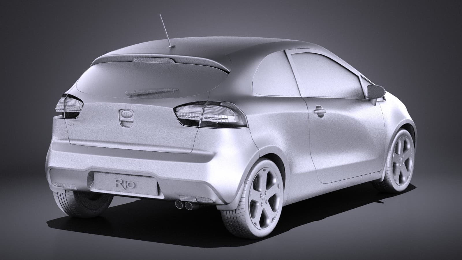 Kia Rio 2014 3 Door (V-Ray) 3D Model by SQUIR