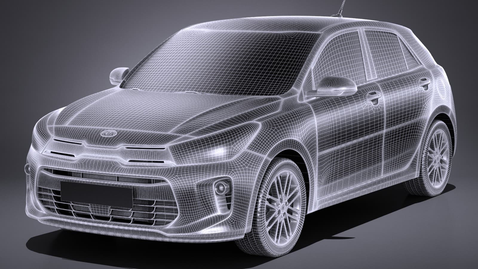 Kia Rio 2017 - 3D Model by SQUIR
