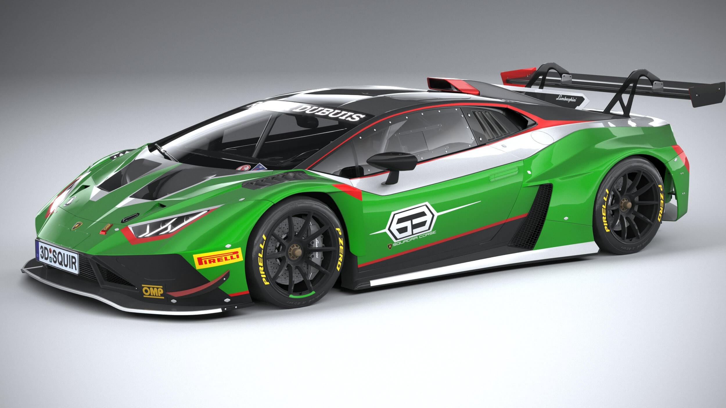 Lamborghini Huracan GT3 EVO2 2022 Low Poly - 3D Model by SQUIR